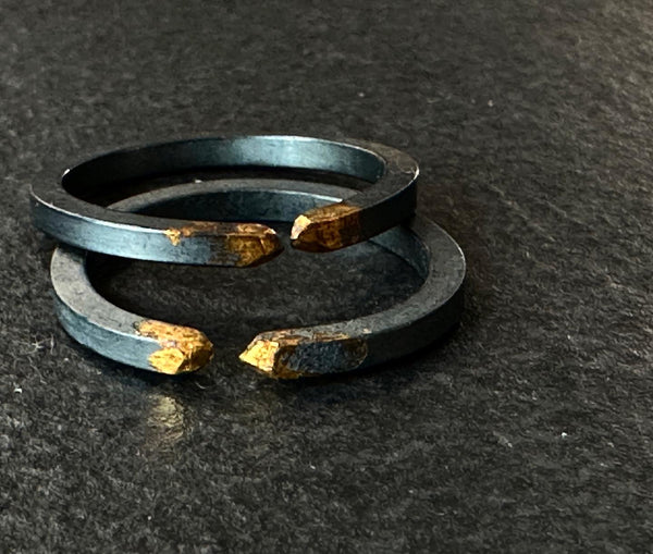 Keum-boo Open Banded Spike Ring - Allison Mooney Design