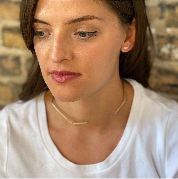 Geometric Collar Necklace in Gold Fill or Sterling Silver - Allison ...